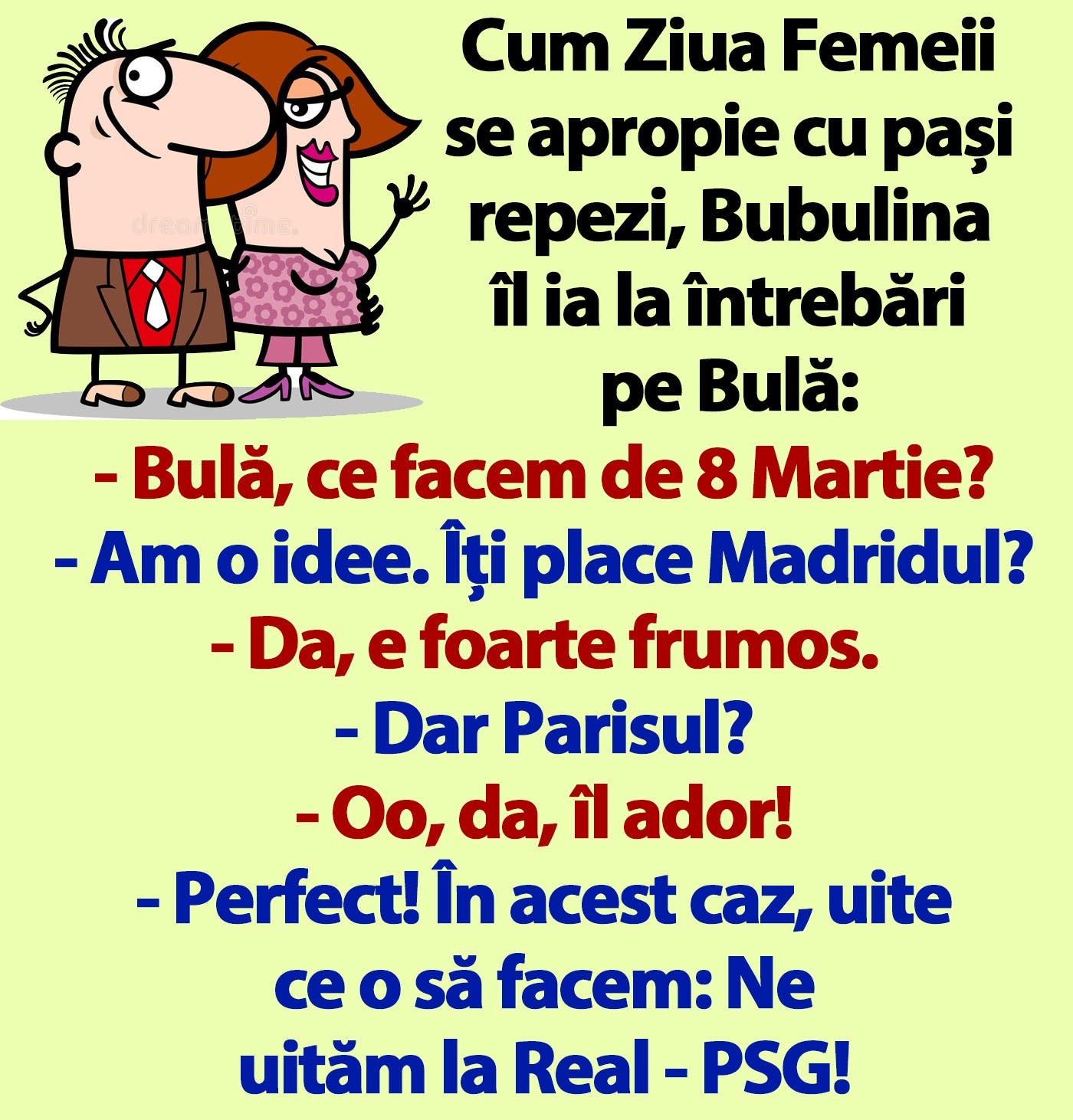 Bancul Zilei: Bula Vrea Să îi Facă O Surpriză Bubulinei De 8 Martie